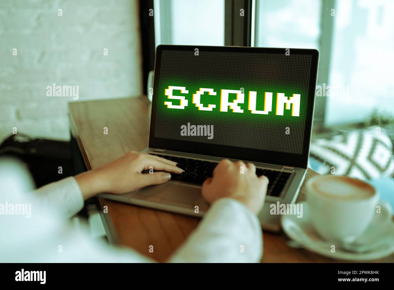 Sign Displaying Scrum Concept Meaning Handwriting As Distinct From