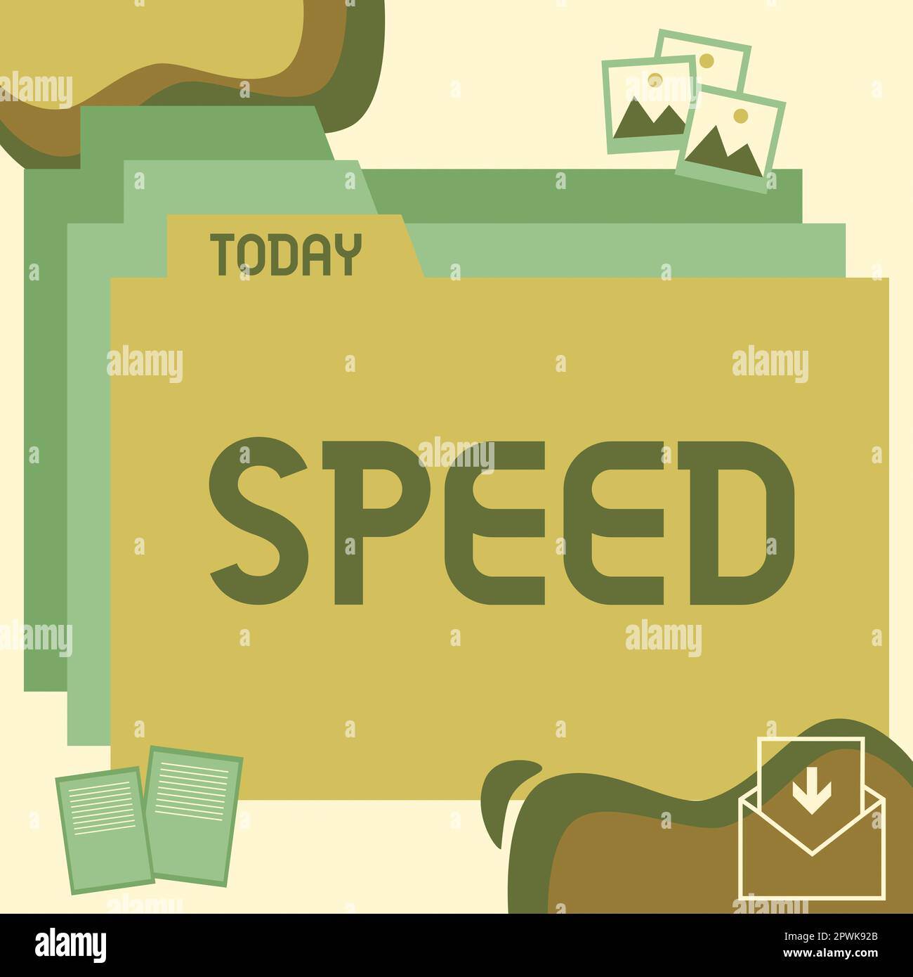 Text sign showing Speed, Business concept rate at which someone or ...