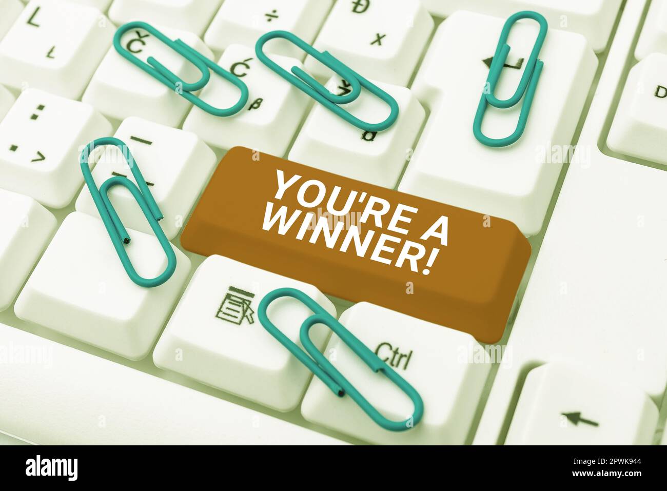 Text caption presenting You'Re a Winner , Concept meaning Winning as ...