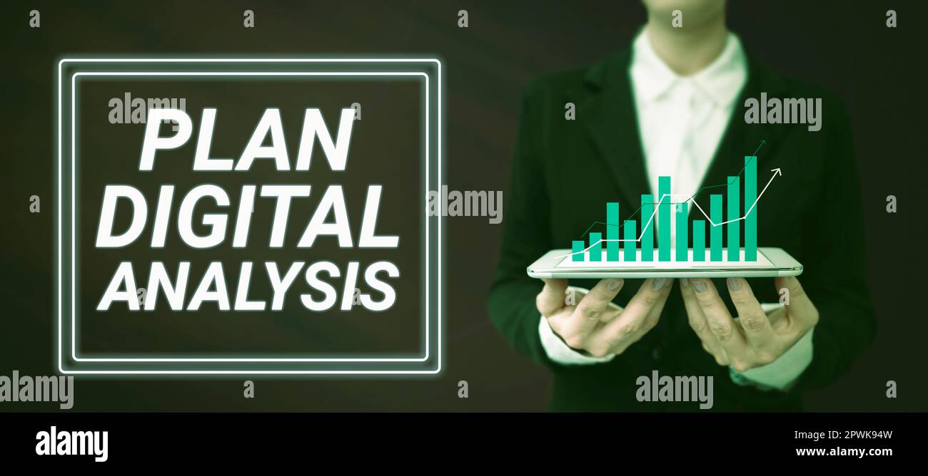 Text sign showing Plan Digital Analysis, Business approach Analysis of ...