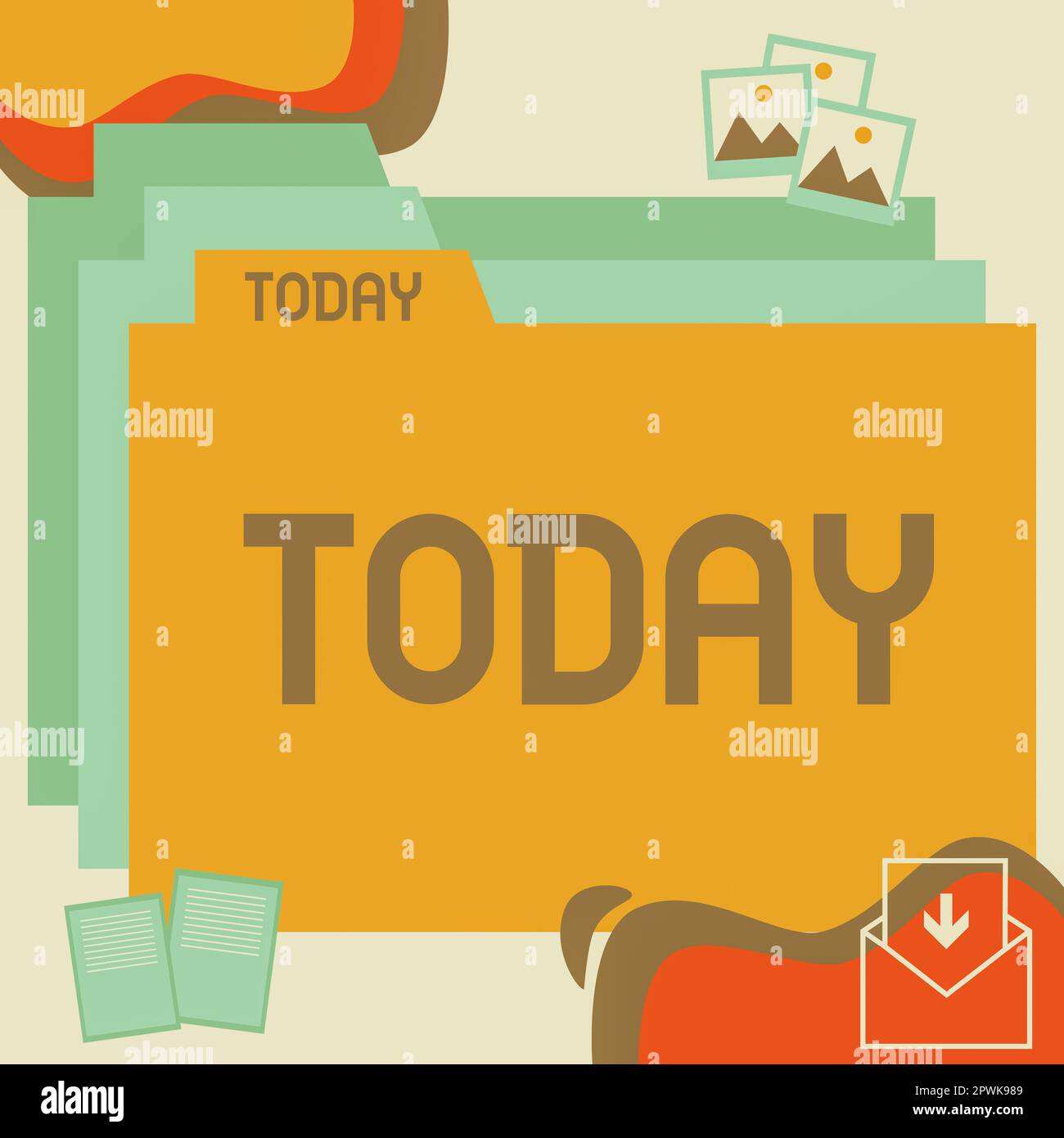 Text caption presenting Today, Business idea this present day Current ...