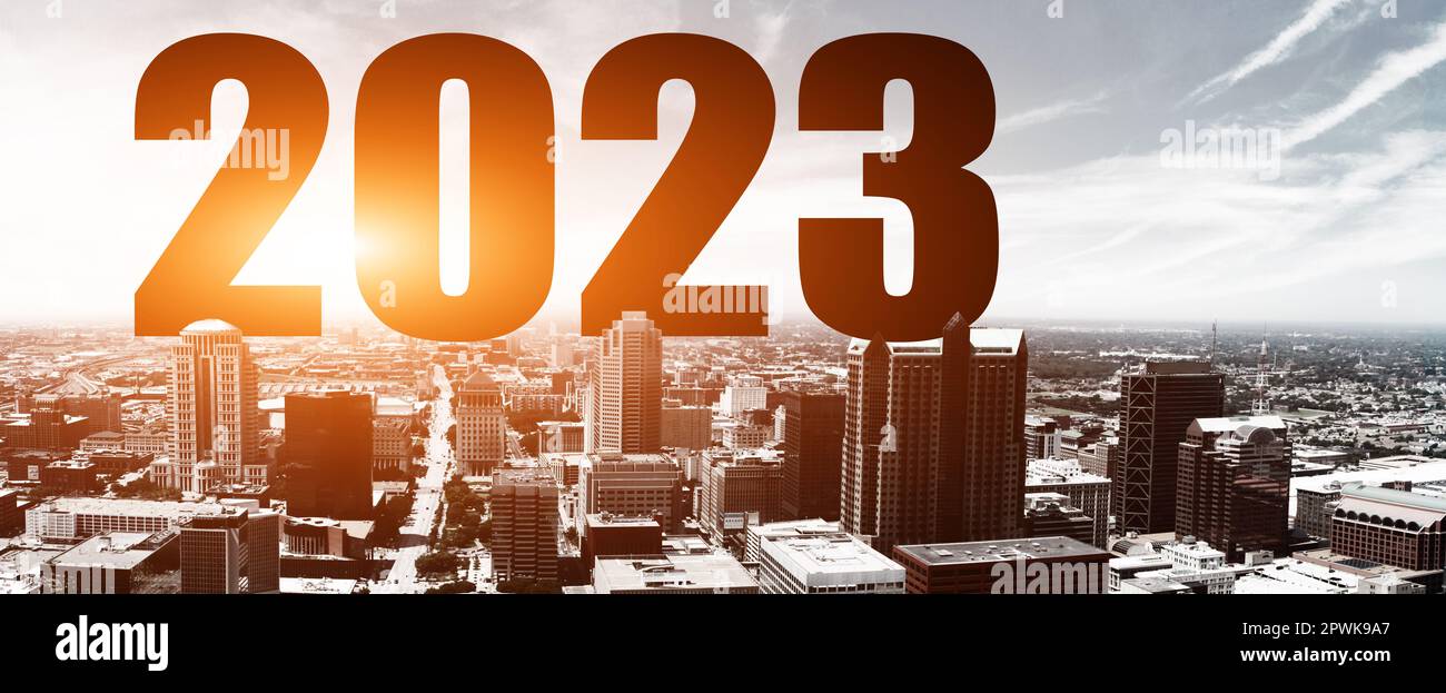 Creative design concept for the new year festival 2023 Stock Photo - Alamy