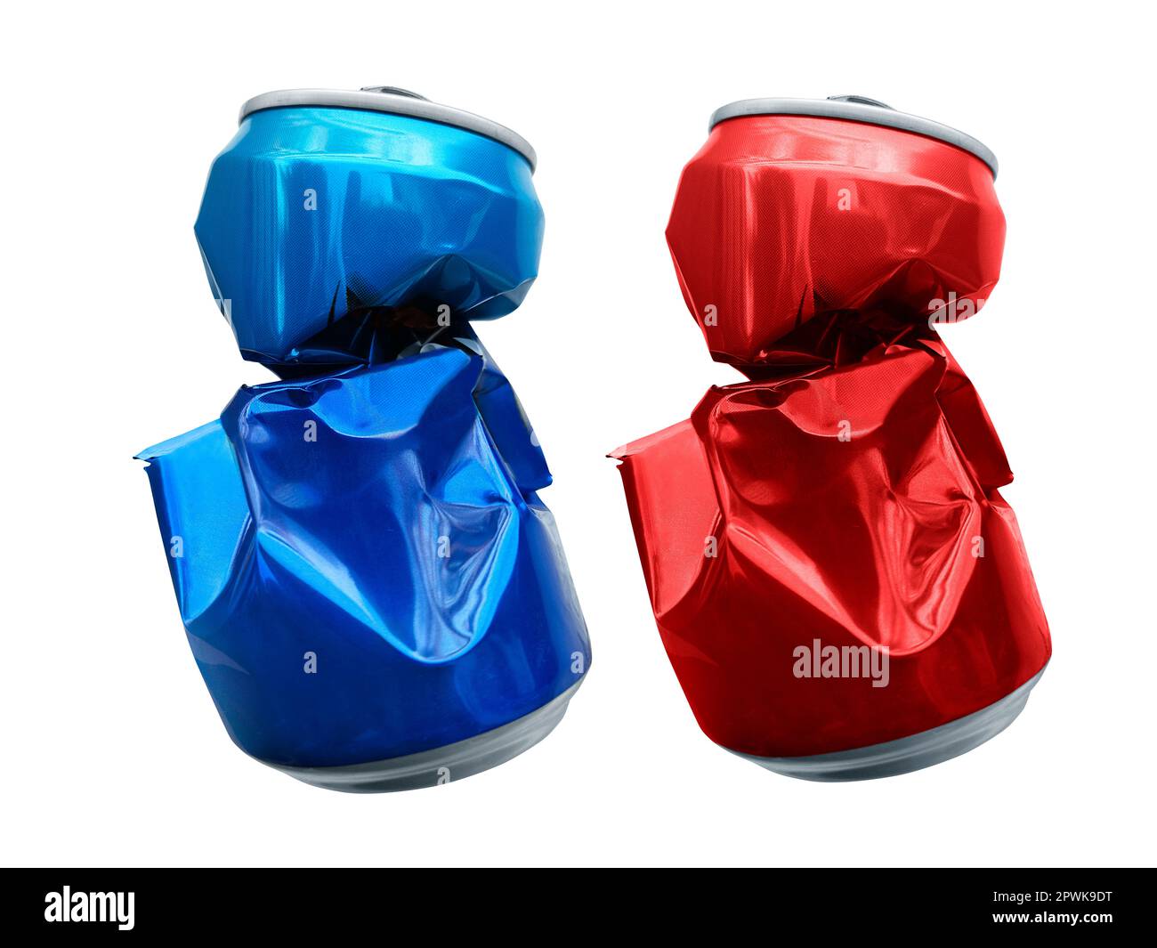 Compressed cans isolated on a white background Stock Photo - Alamy