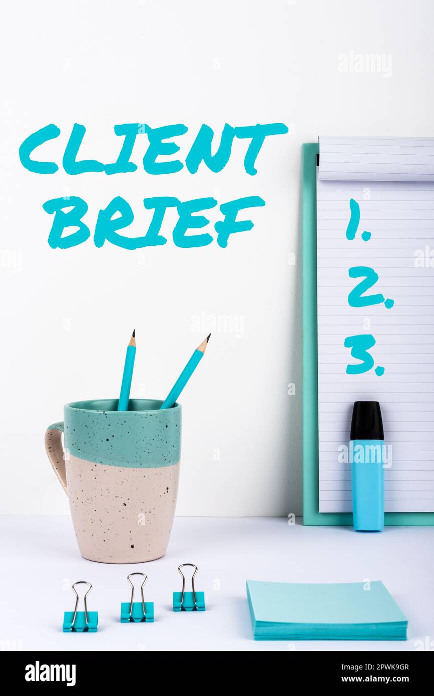 Inspiration showing sign Client Brief, Business overview A documents ...