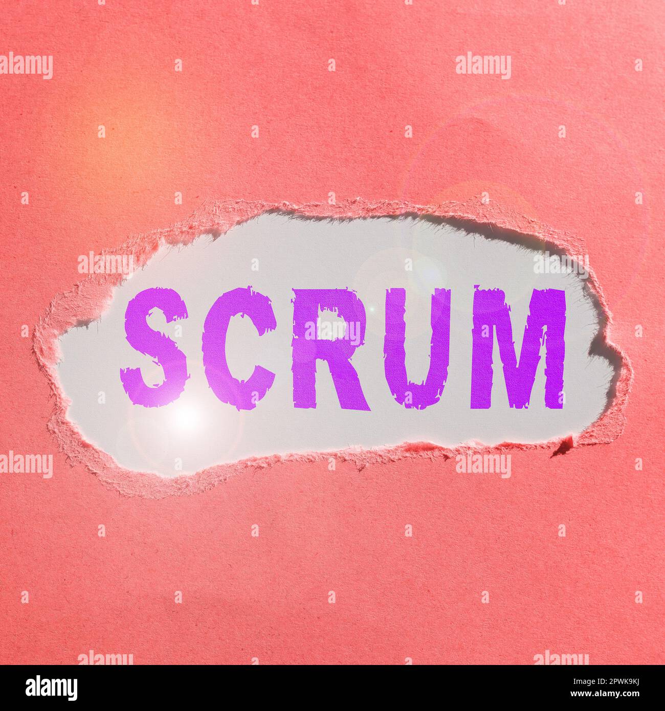 Text caption presenting Scrum, Concept meaning handwriting as distinct ...