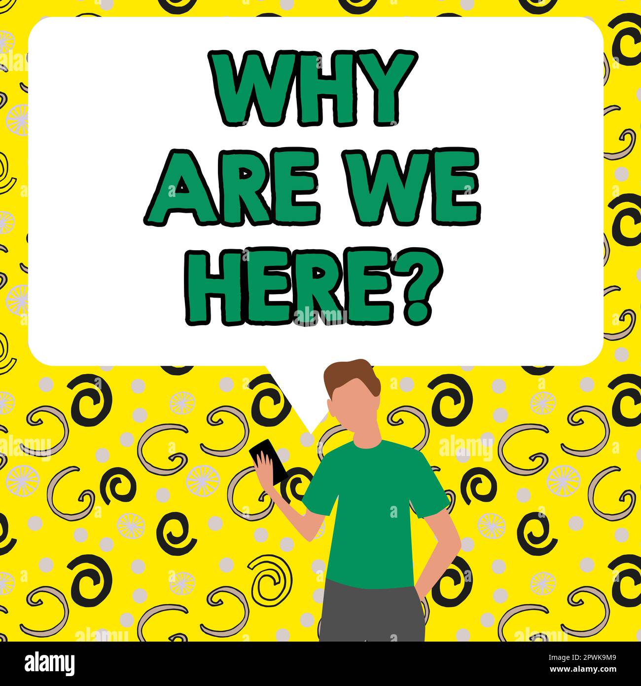 Text sign showing Why Are We Here, Conceptual photo Reasons to be ...