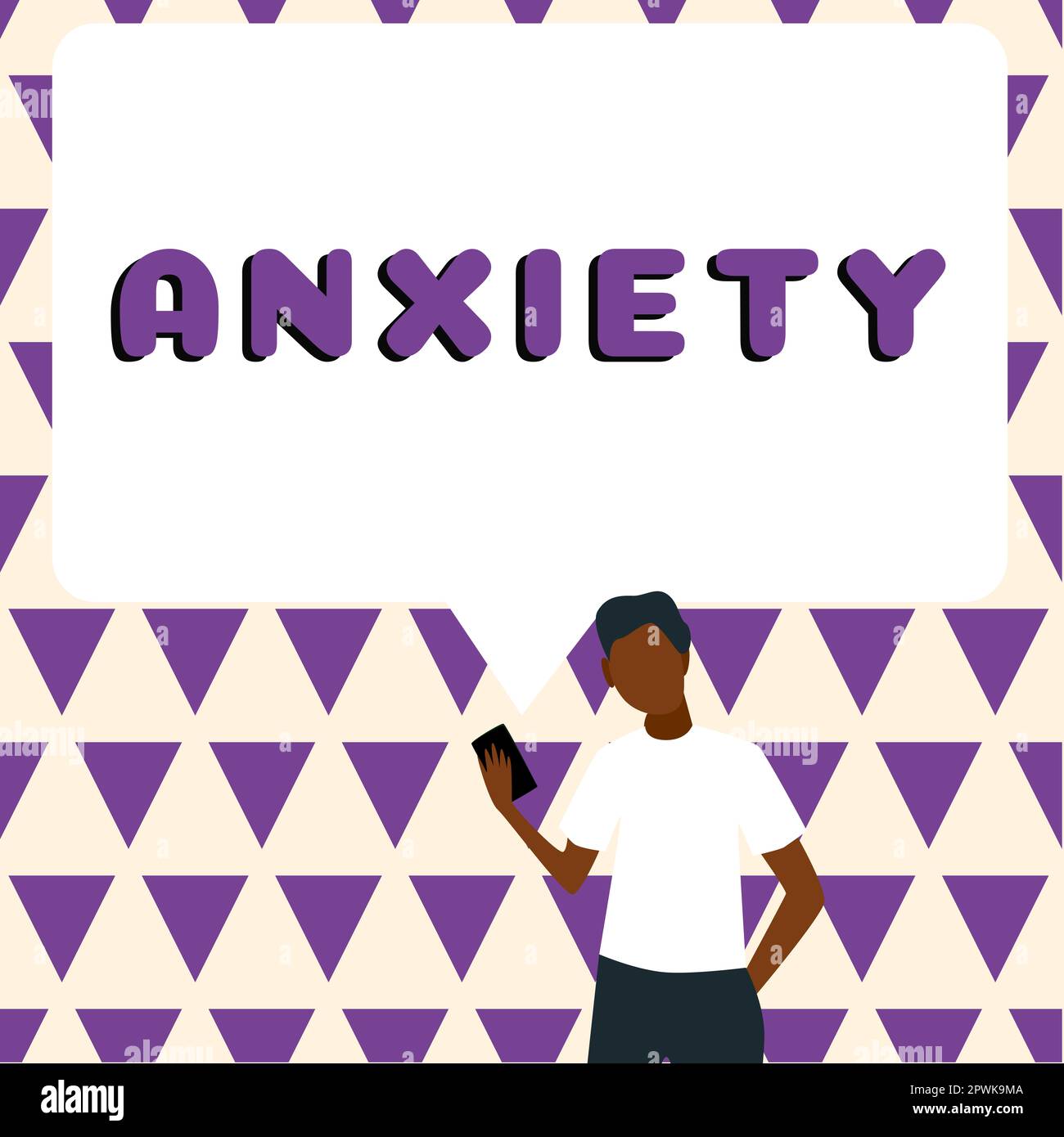 Sign displaying Anxiety, Internet Concept Excessive uneasiness and ...