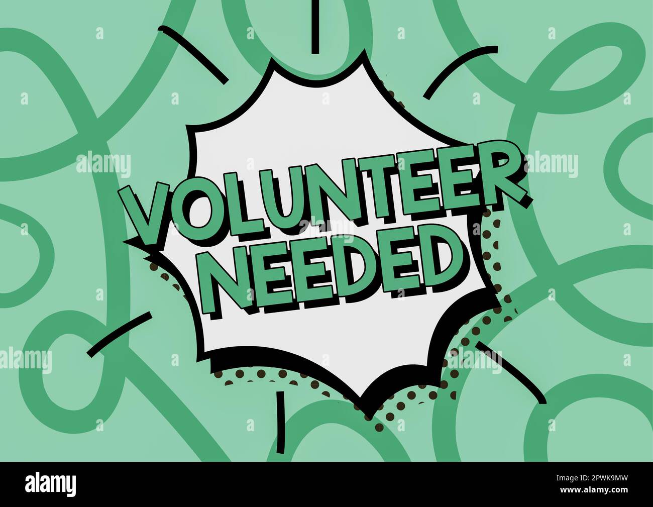 Handwriting text Volunteer Needed, Word for Looking for helper to do ...