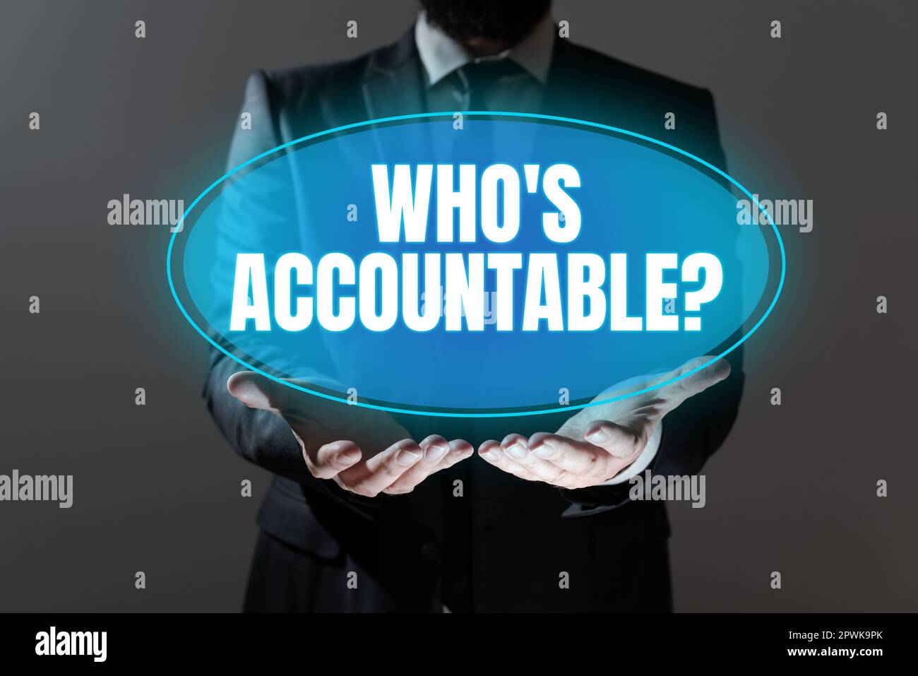 Handwriting text Who's Accountable, Business overview answerable for ...