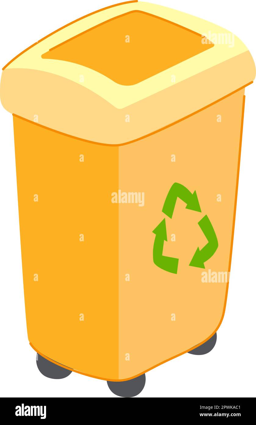 waste trash bin cartoon. plastic dust, basket box waste trash bin sign ...