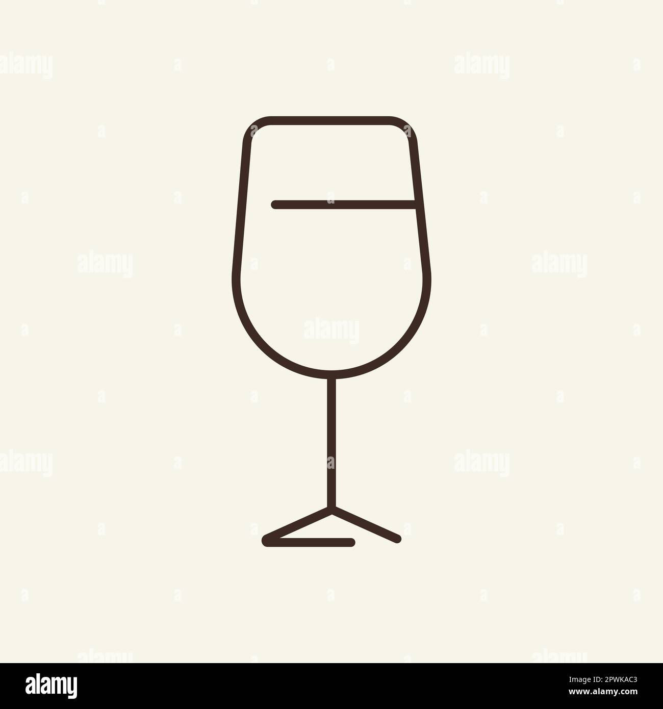Glass of wine line icon Stock Vector Image & Art - Alamy
