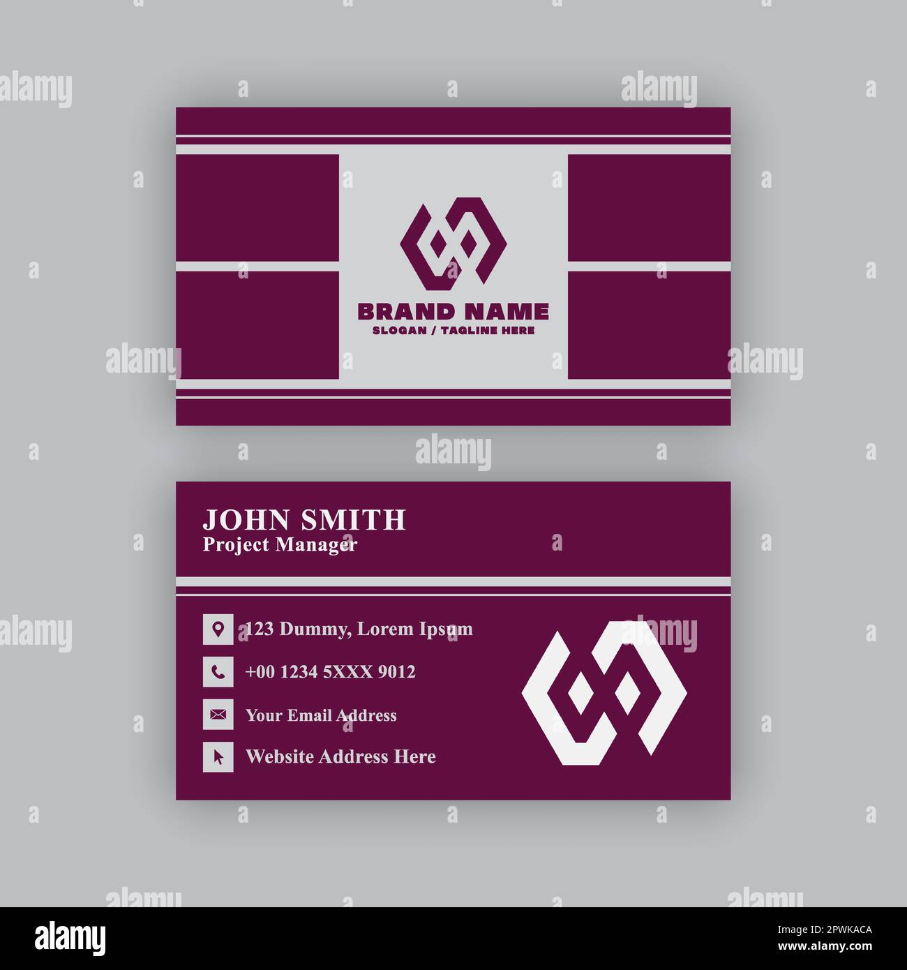 Simple, modern and elegant business card design template. Editable ...