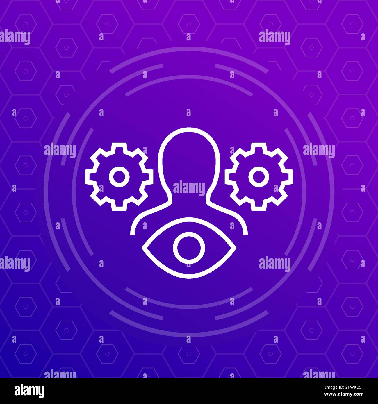 viewers, audience settings line icon for web Stock Vector Image & Art ...