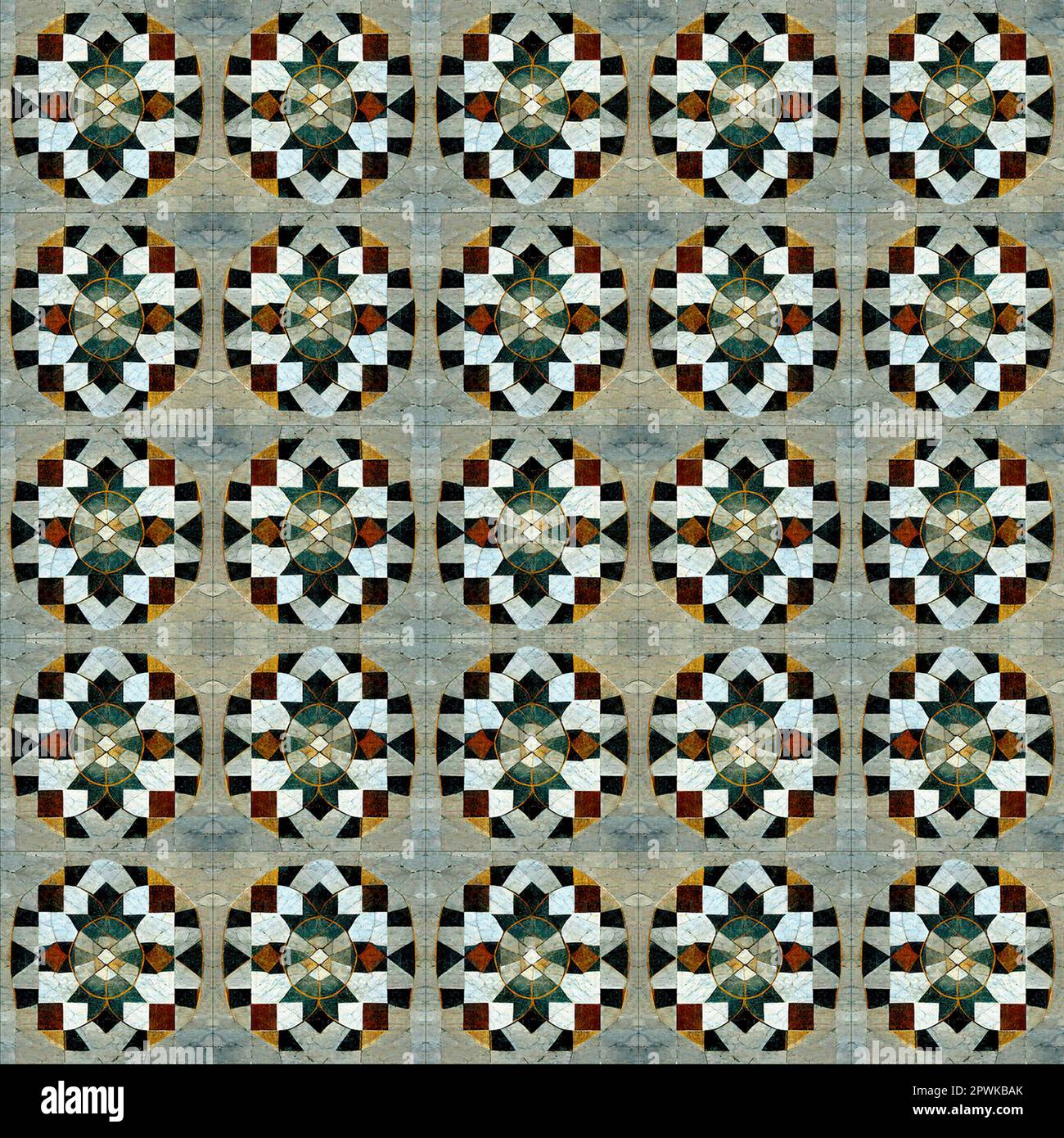 Geometric Marble Floor Mosaic Stock Photo - Alamy