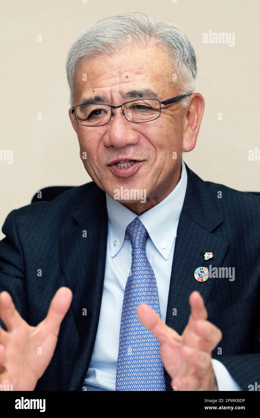 Seven & i Holdings Co., Ltd. President Ryuichi Isaka speaks during an ...