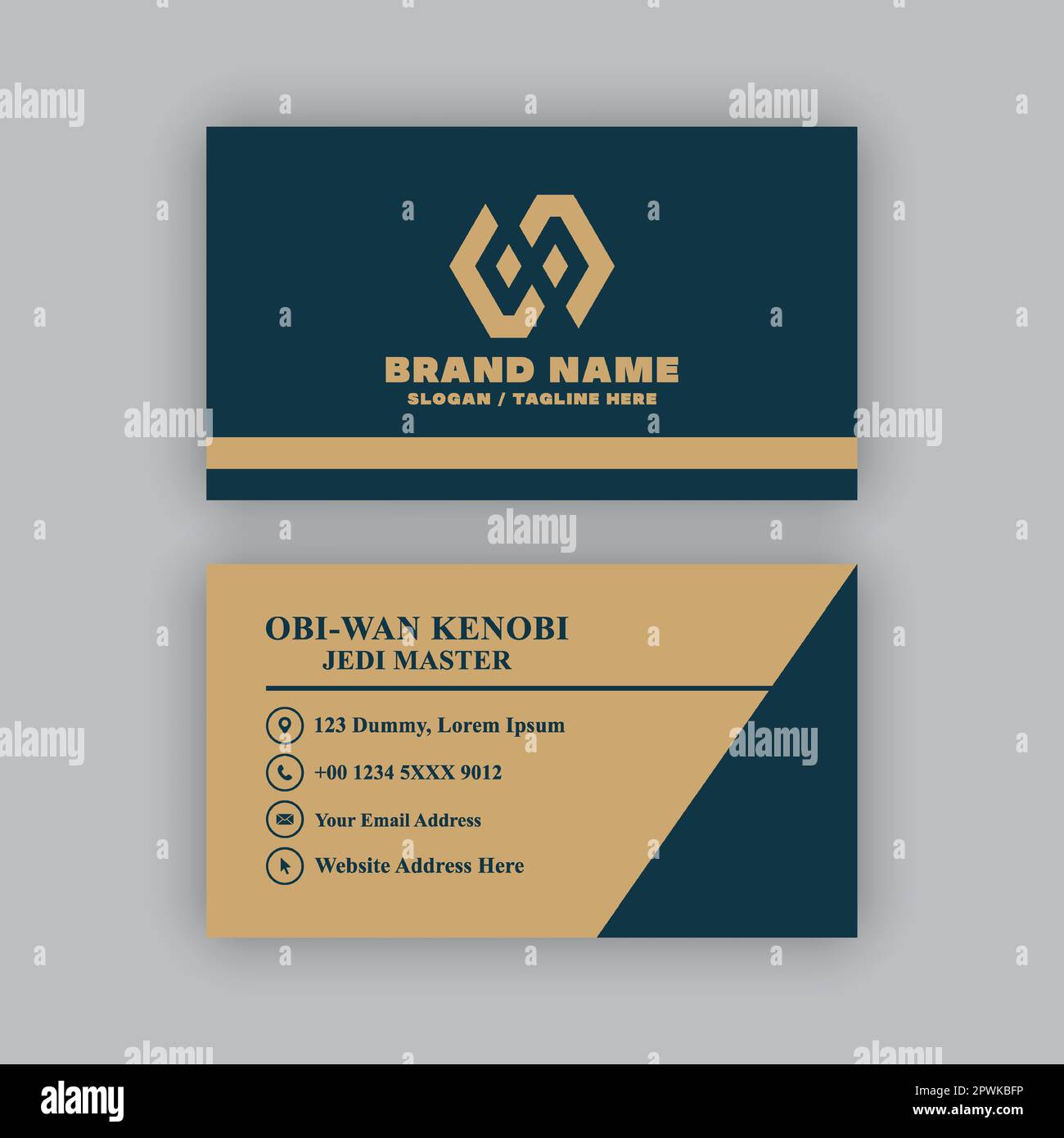 Simple, modern and elegant business card design template. Editable ...