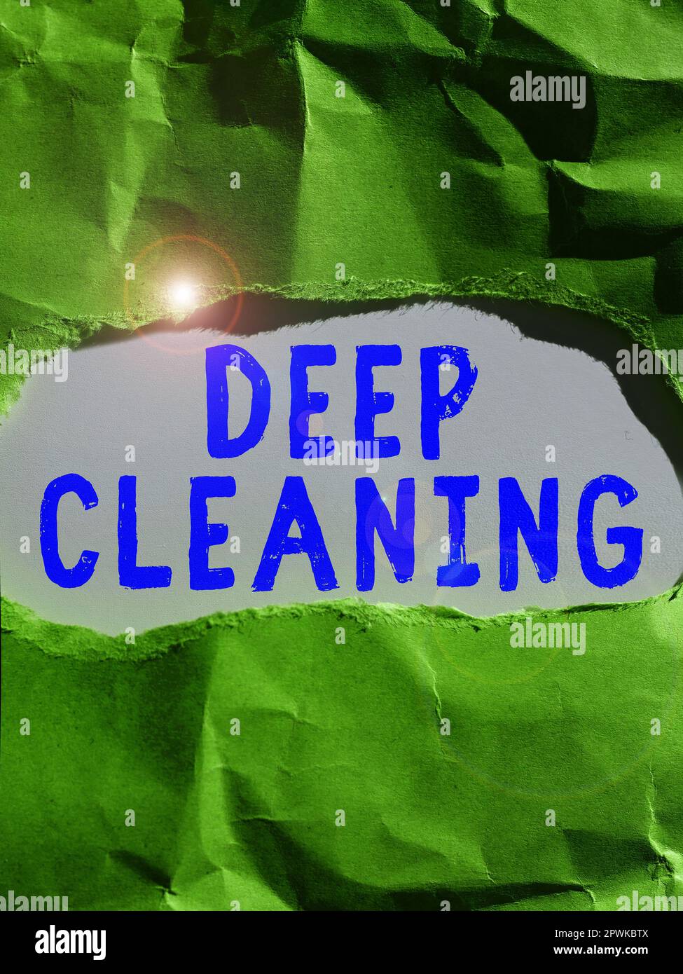 Text caption presenting Deep Cleaning, Concept meaning an act of ...