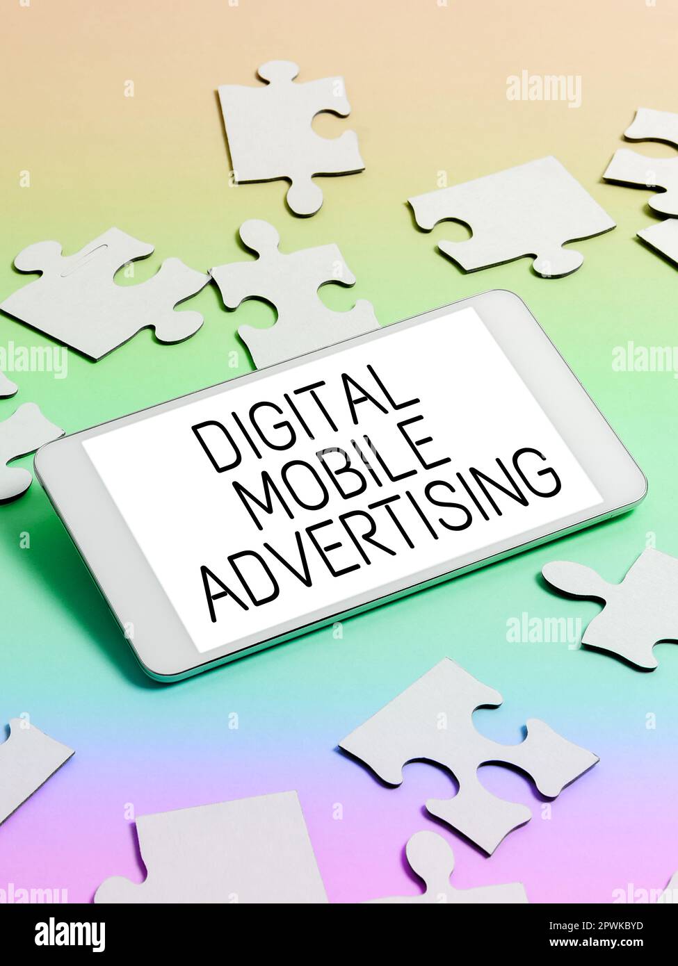 Text showing inspiration Digital Mobile Advertising, Word Written on ...