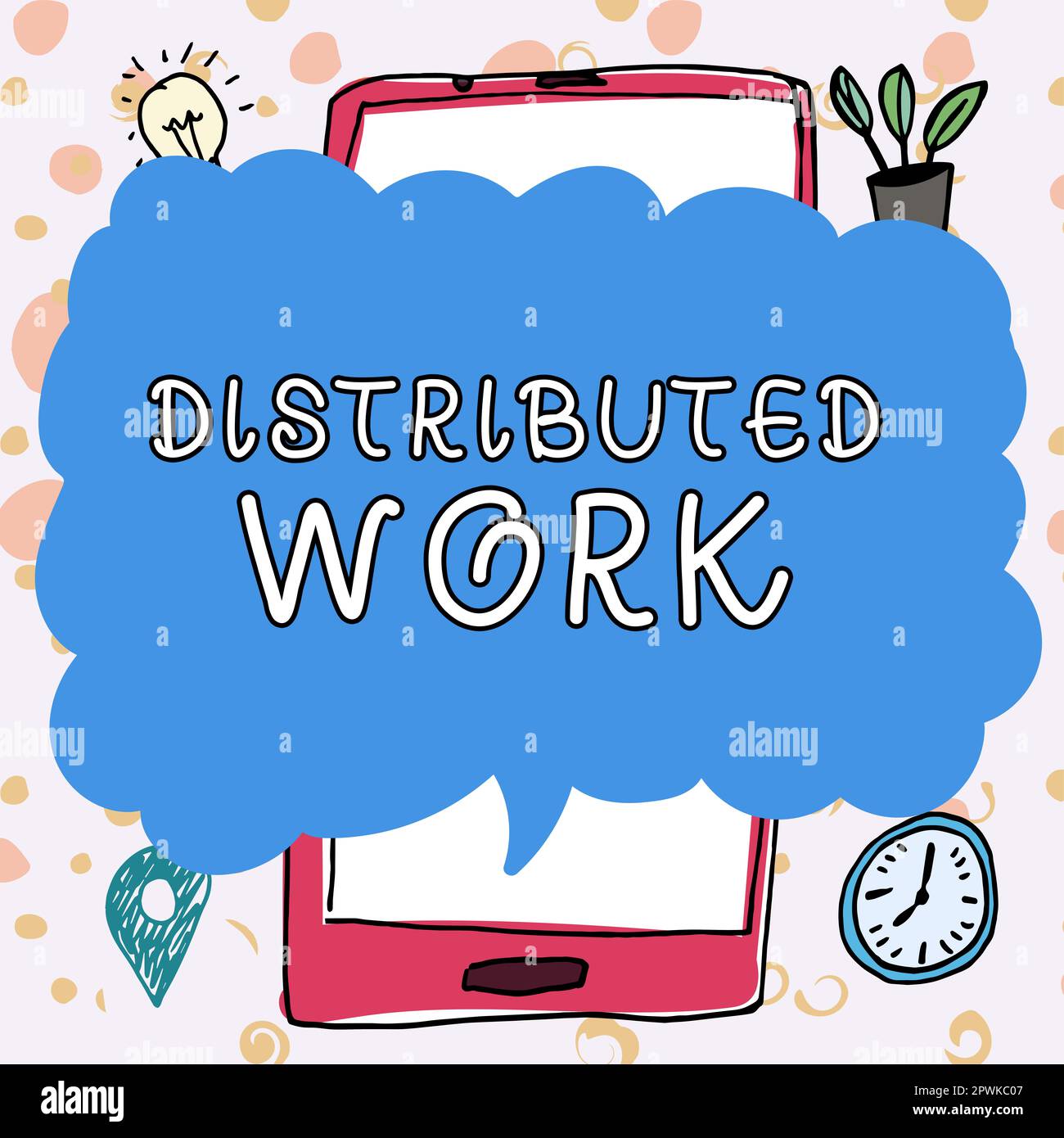 Inspiration showing sign Distributed Work, Internet Concept practiced by enterprises using ...