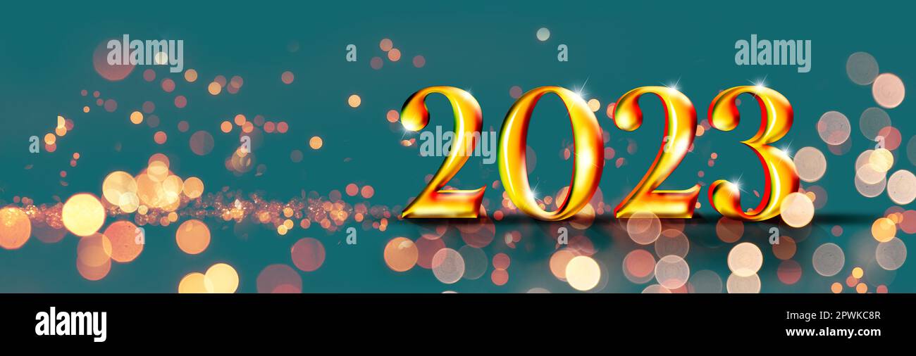 Creative design concept for the new year festival 2023. 3d illustration ...