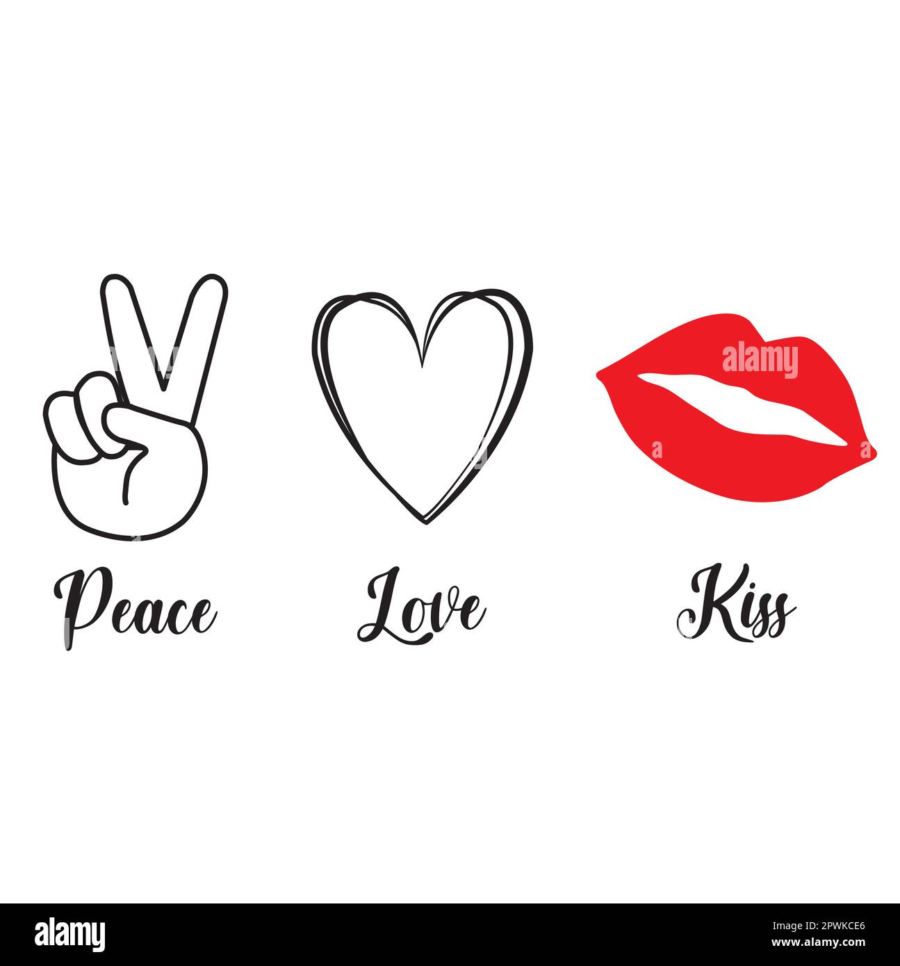 Kiss pictogram Stock Vector Images - Alamy