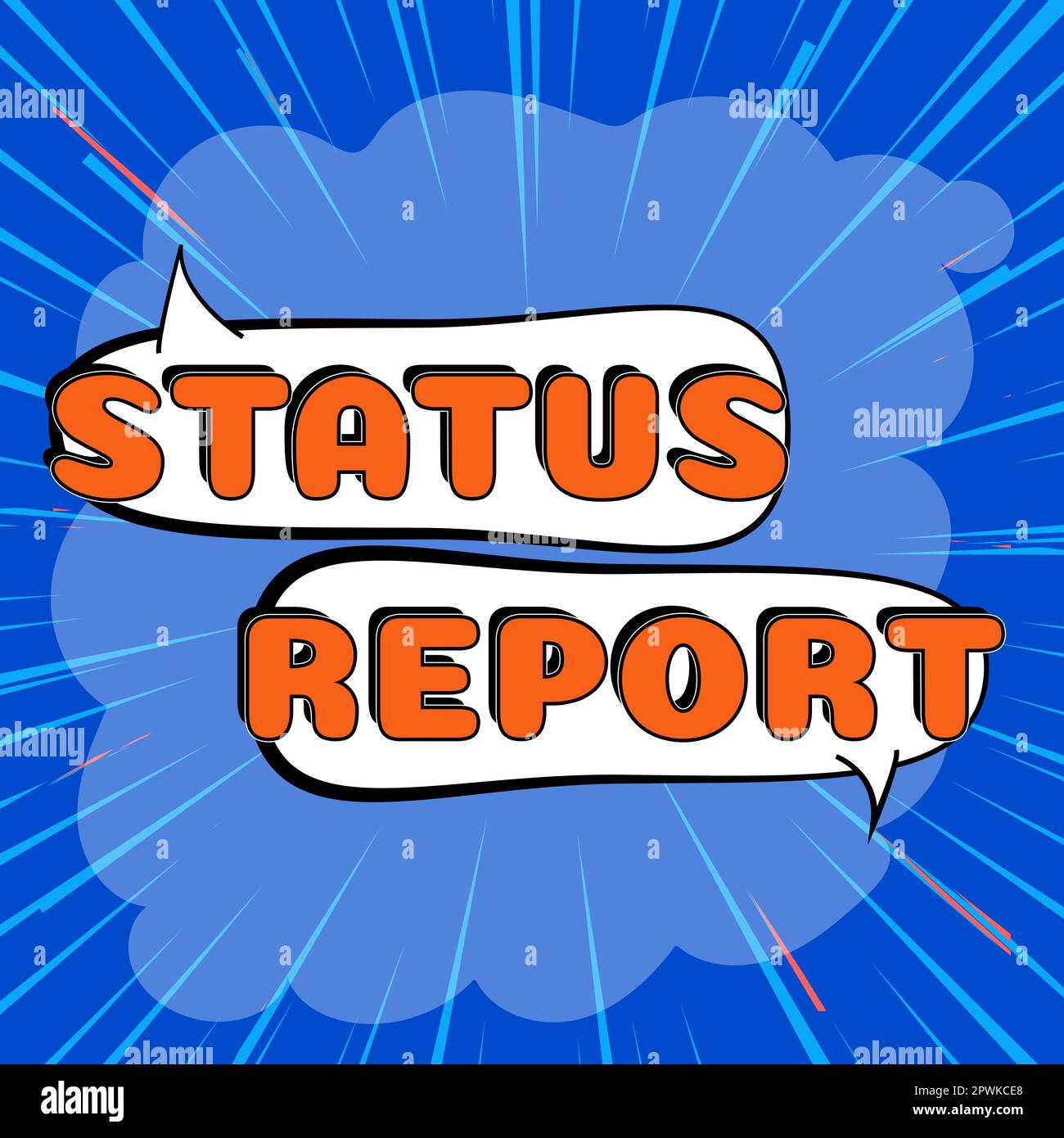 Inspiration showing sign Status Report, Word for Update Summary of ...