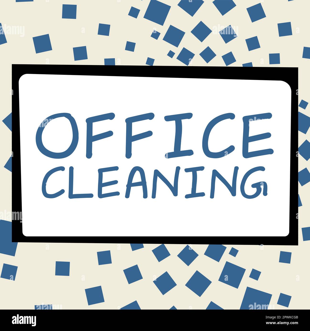 Hand writing sign Office Cleaning, Concept meaning the action or ...