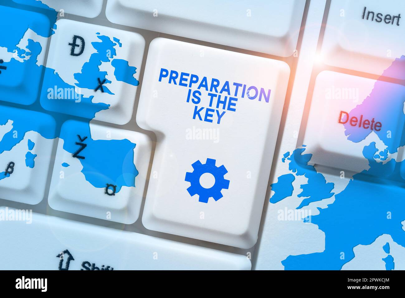 Hand writing sign Preparation Is The Key, Business overview action of ...