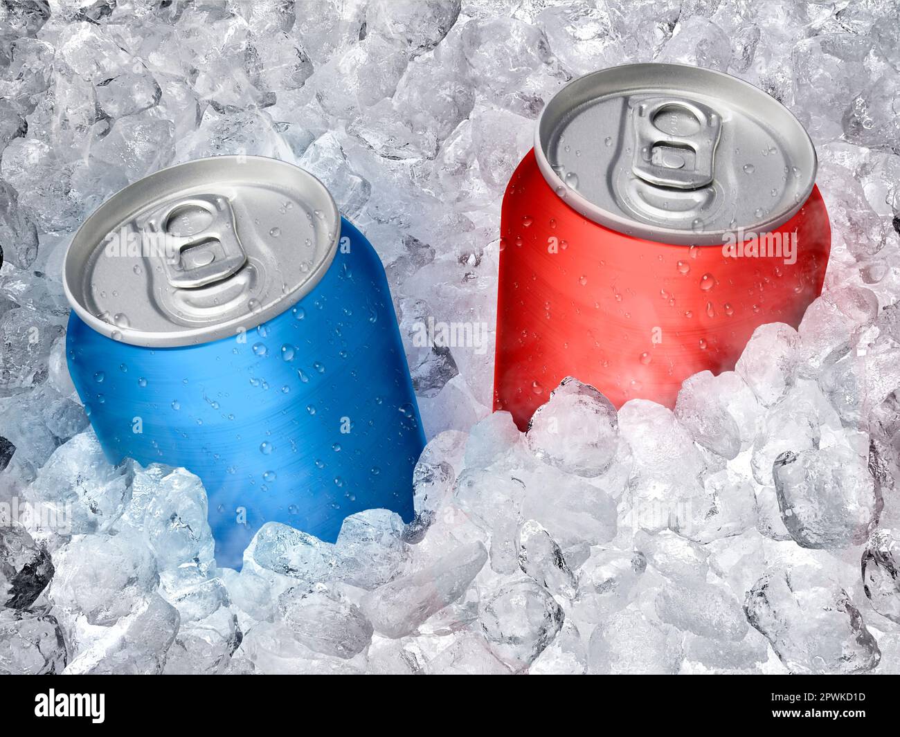 Metal aluminum beverage drink can in ice Stock Photo - Alamy