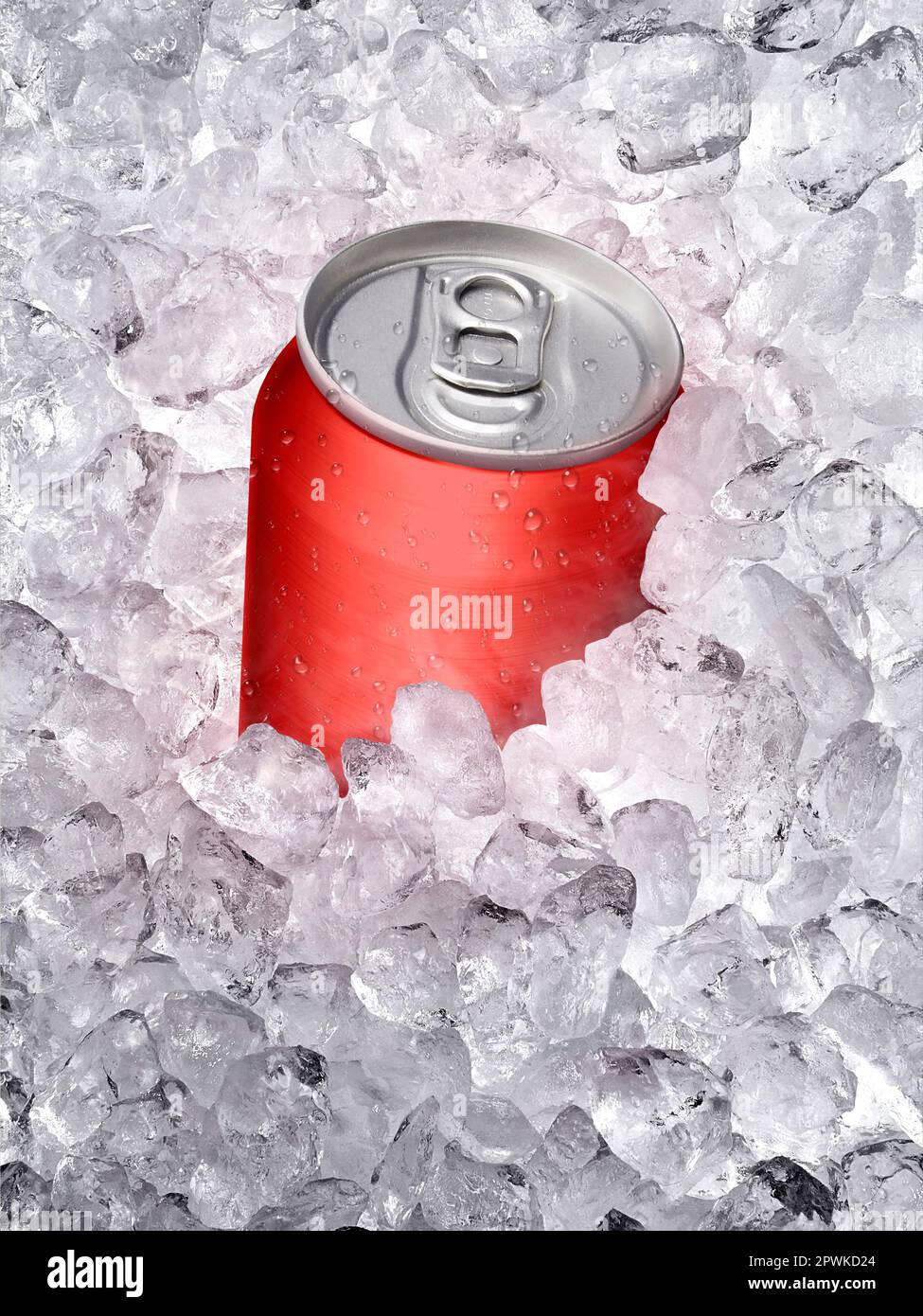 Metal aluminum beverage drink can in ice Stock Photo - Alamy
