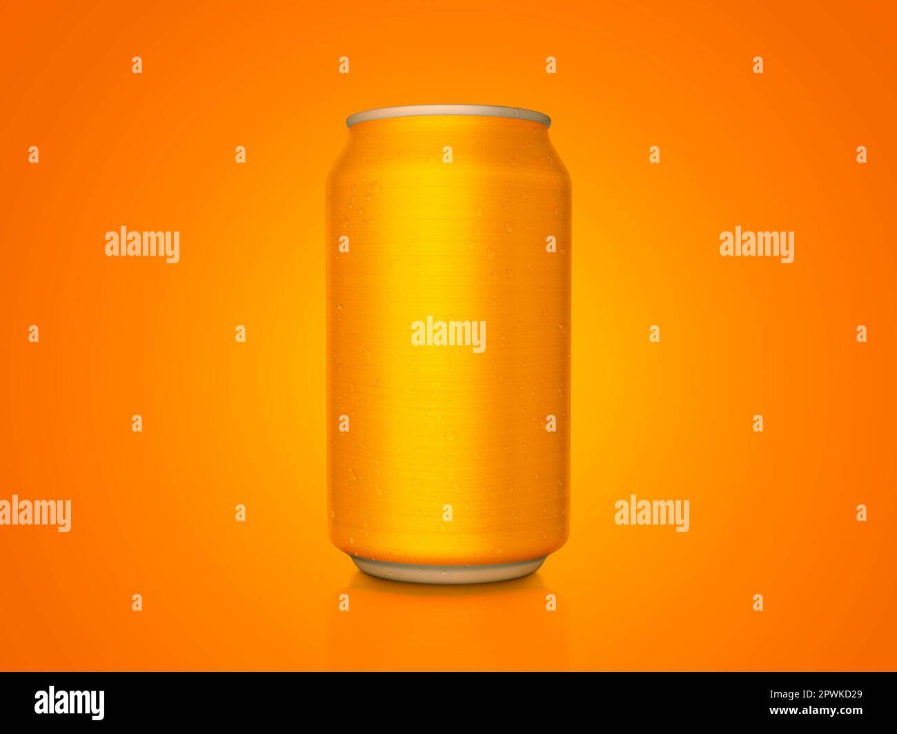 Orange aluminum can with isolated on orange background Stock Photo - Alamy