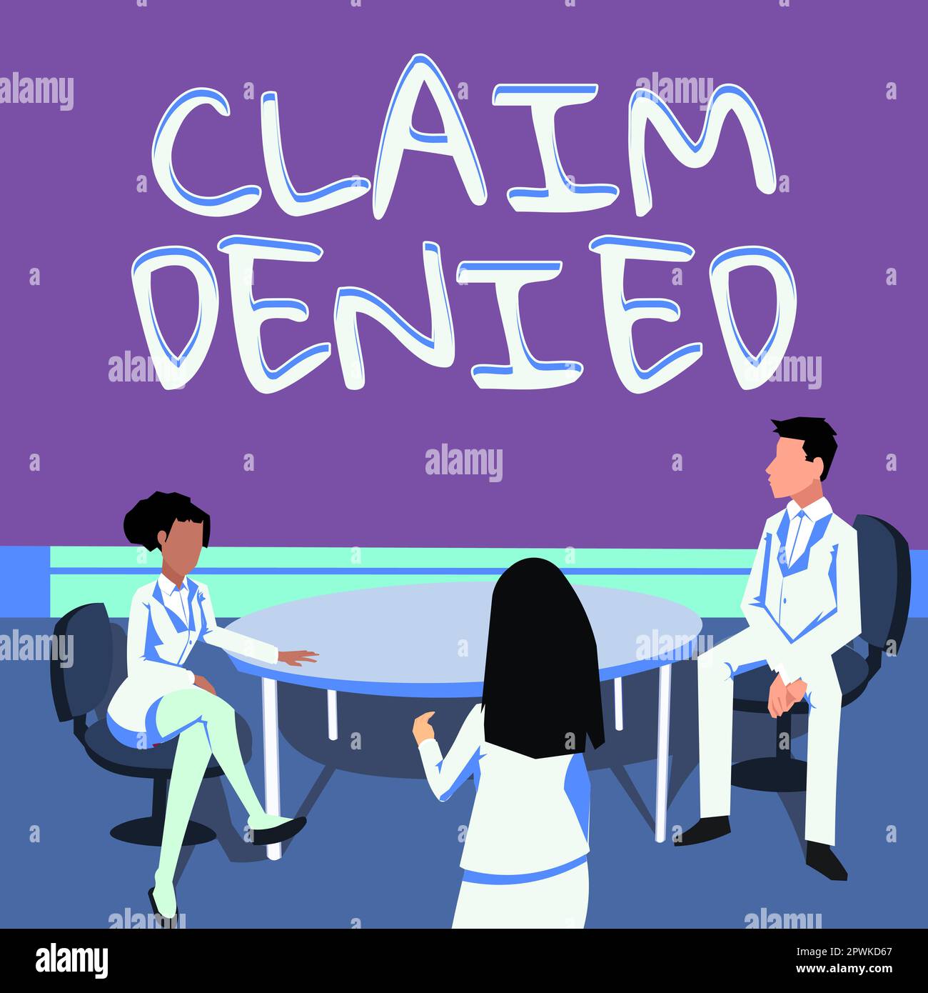 Text sign showing Claim Denied, Business showcase Requested ...