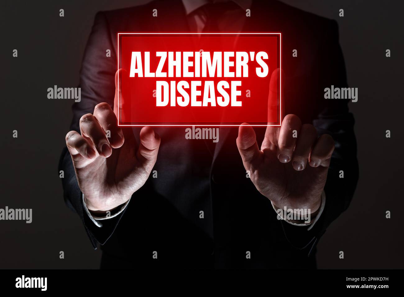 Hand writing sign Alzheimer's Disease, Word for Advanced mental ...