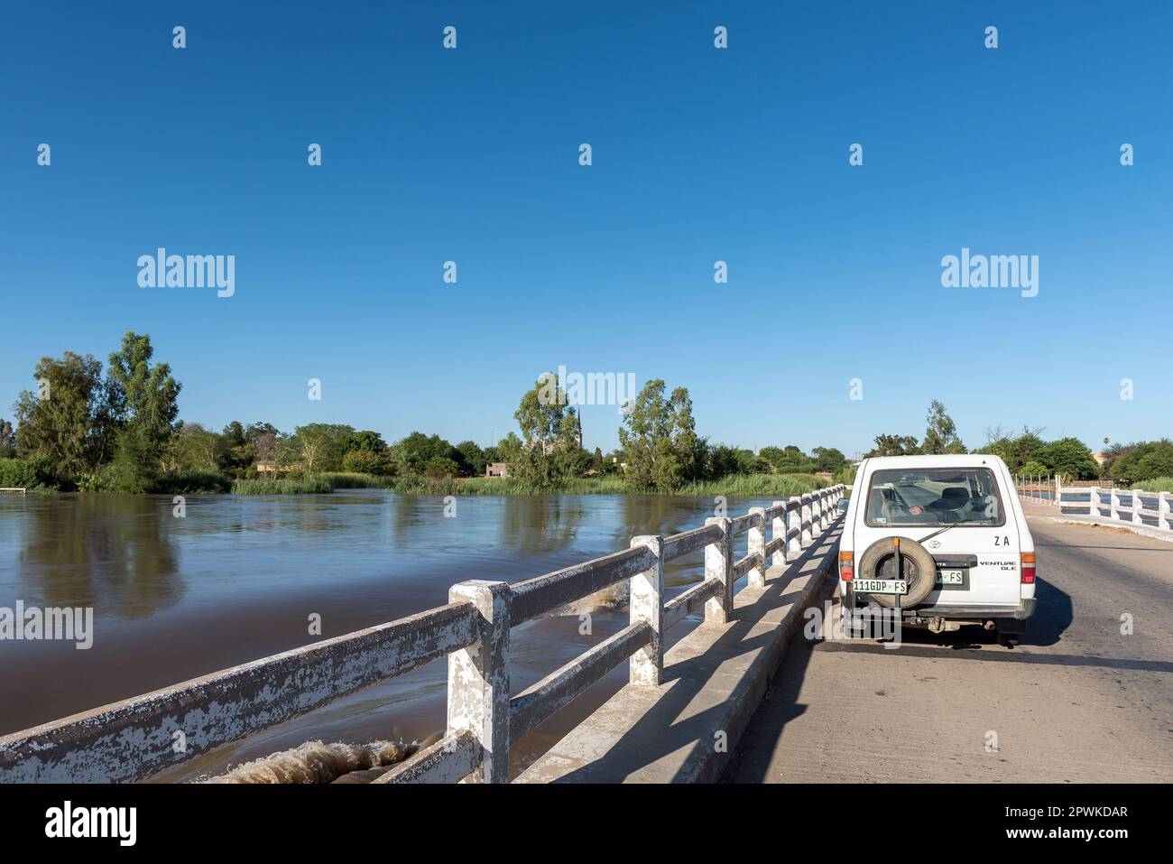 Augrabies National Park, South Africa - Feb 28, 2023: The road bridge over the main channel of ...