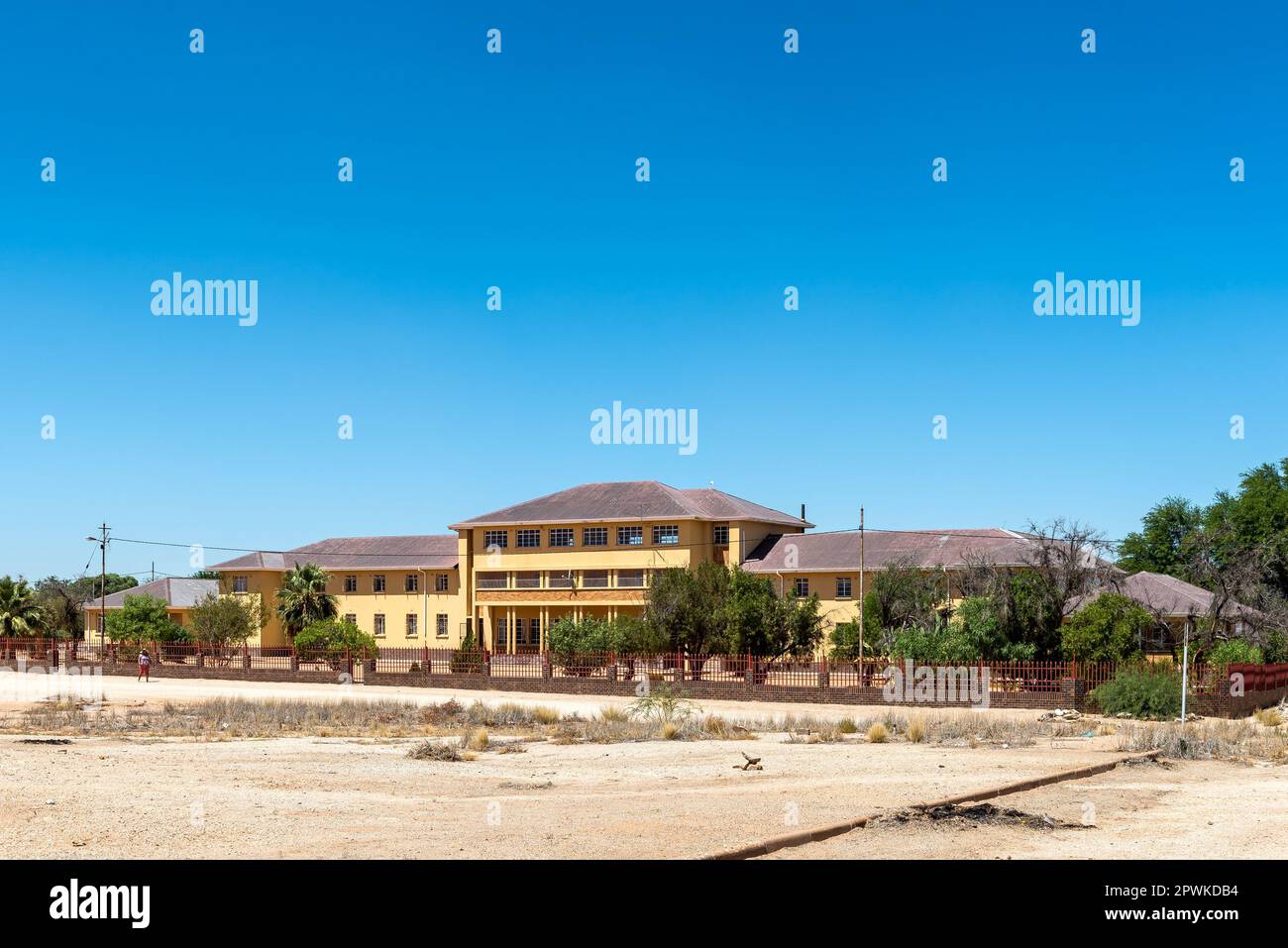 Kenhardt, South Africa - Feb 28 2023: A street scene, with an ...