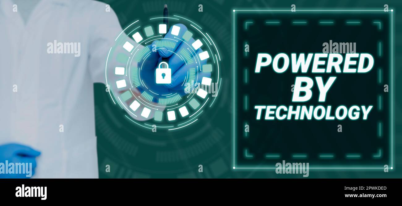 Handwriting text Powered By Technology, Conceptual photo Breakthrough ...