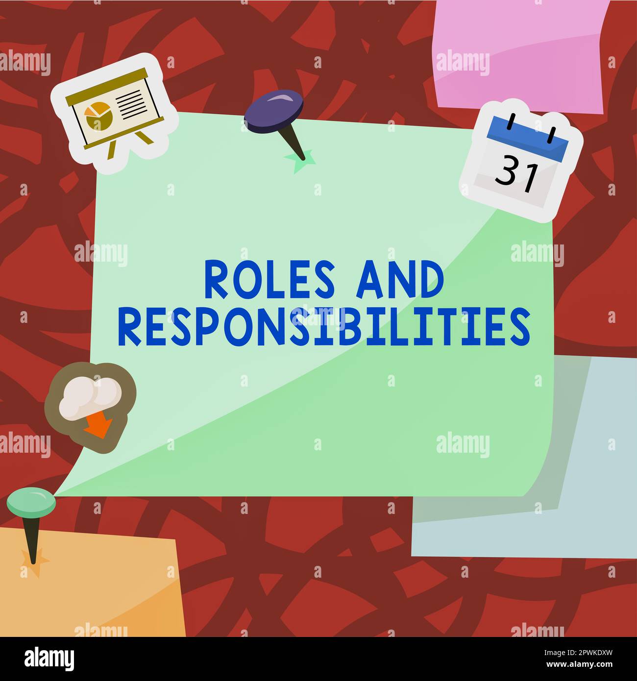 Conceptual caption Roles And Responsibilities, Business showcase ...