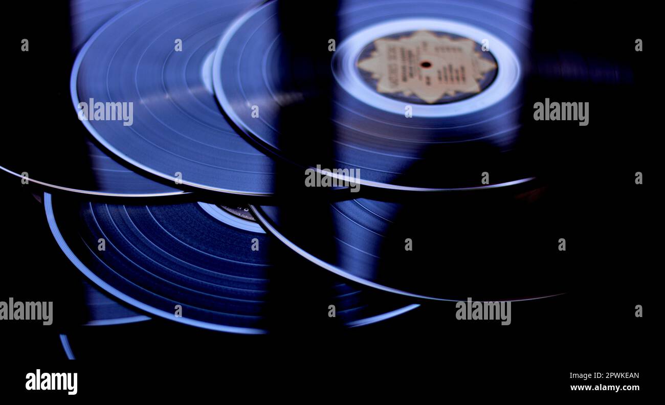 old vinyl records Stock Photo - Alamy