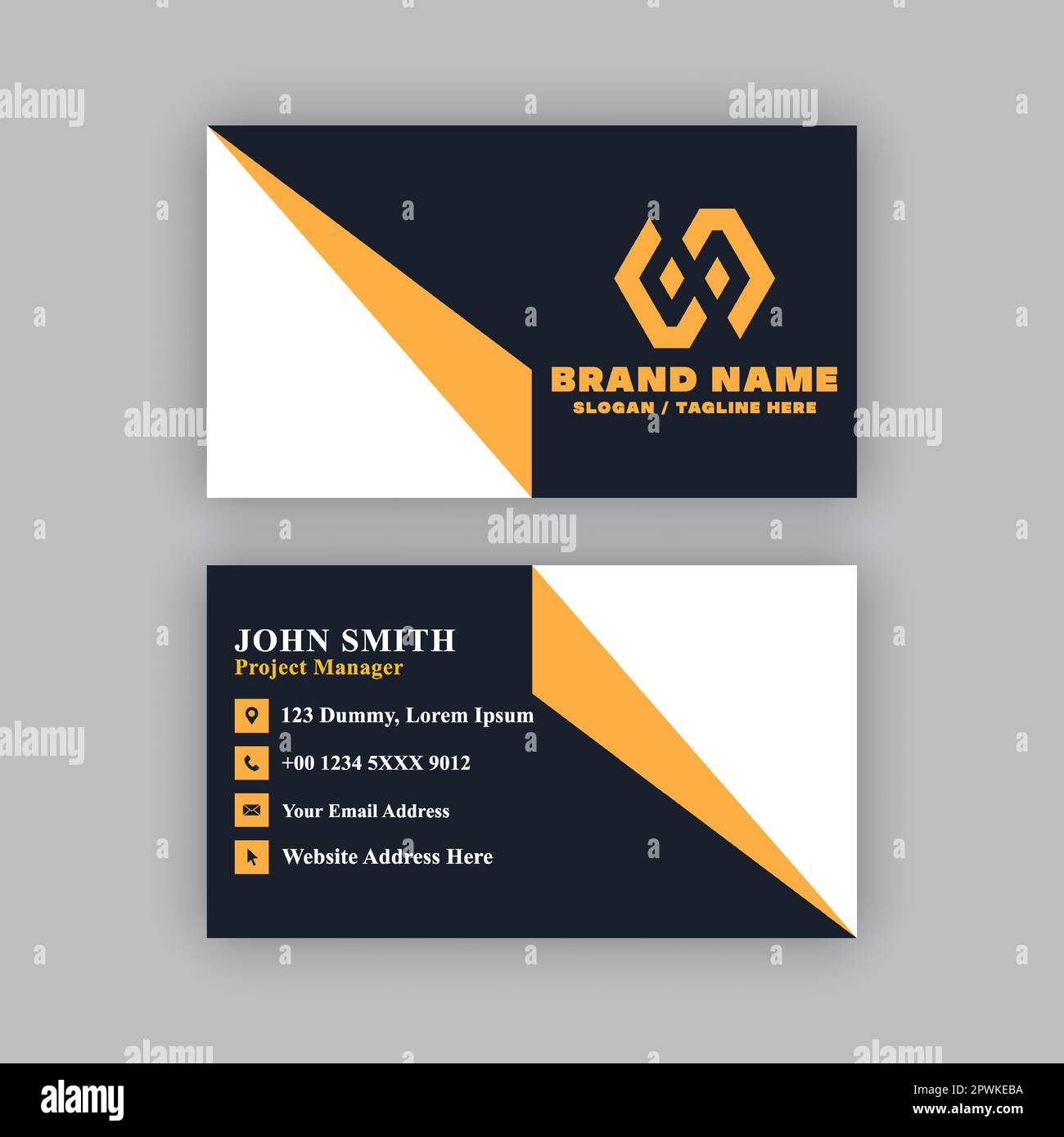 Simple, modern and elegant business card design template. Editable ...