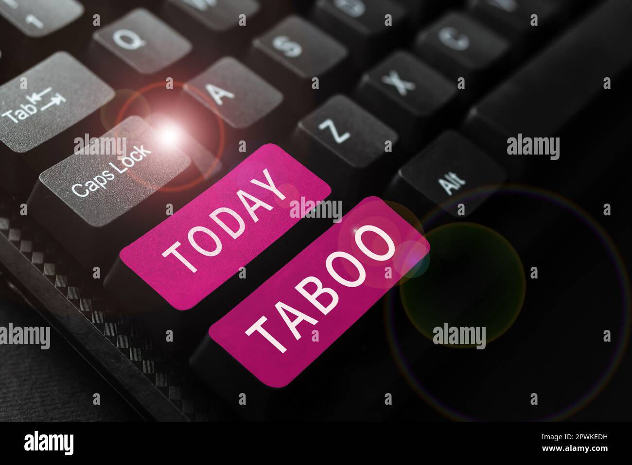 Sign displaying Taboo, Business overview a social or religious custom ...