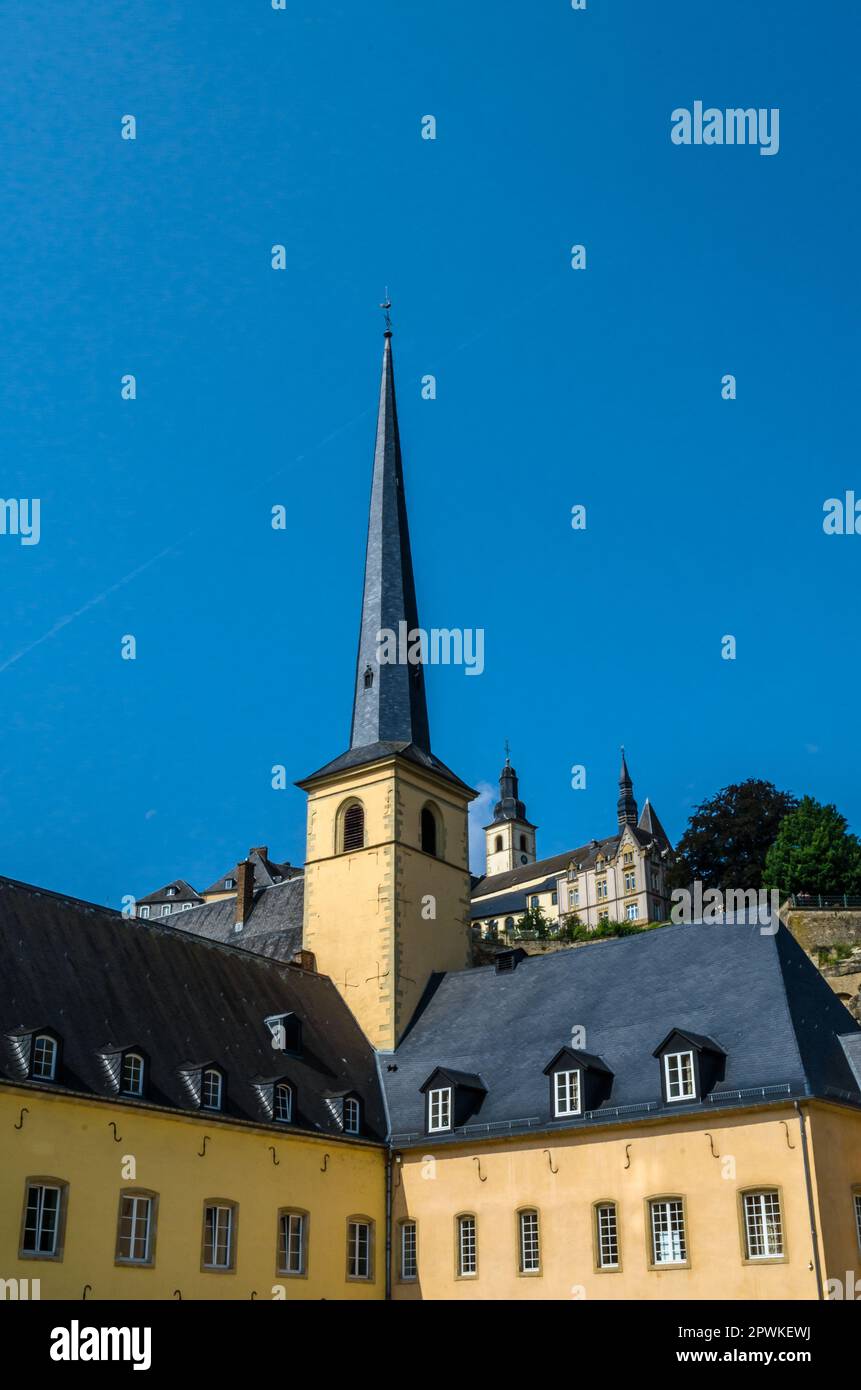 Religious architecture, church in Luxembourg City, Grand Duchy of ...