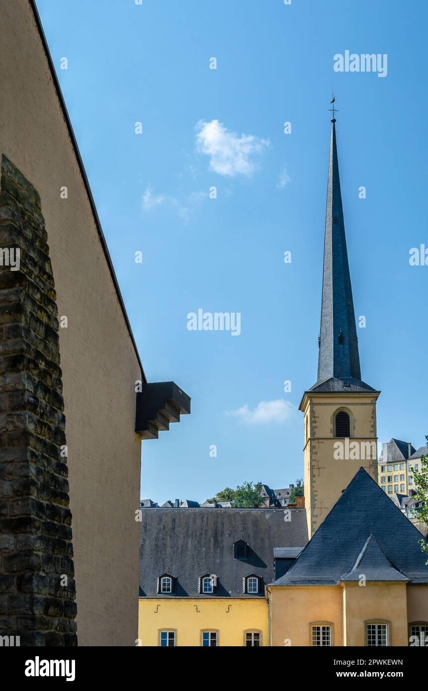 Religious architecture, church in Luxembourg City, Grand Duchy of ...