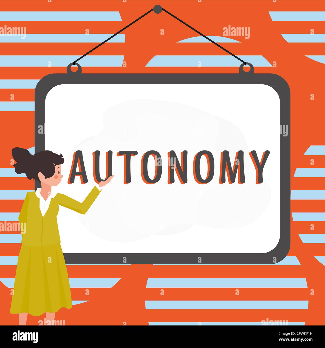 Hand writing sign Autonomy, Business approach vehicle that can guide itself without human ...