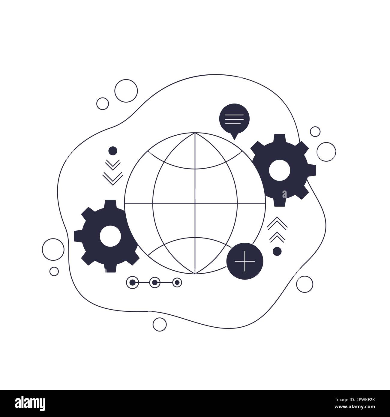 Global settings, network vector icon Stock Vector Image & Art - Alamy