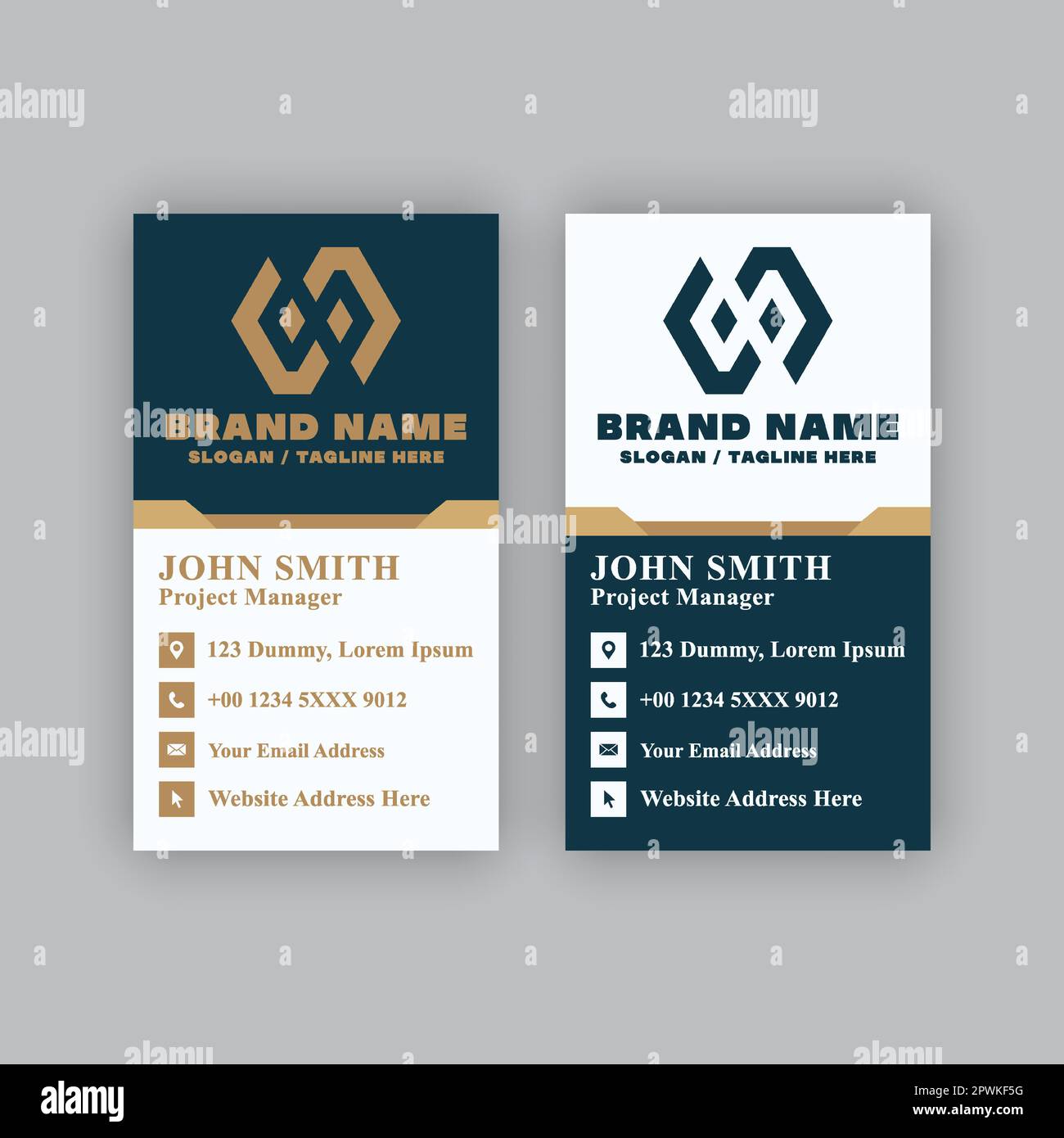 Simple, modern and elegant business card design template. Editable ...