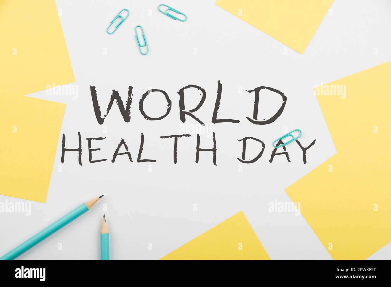 Hand writing sign World Health Day, Business idea Global health ...