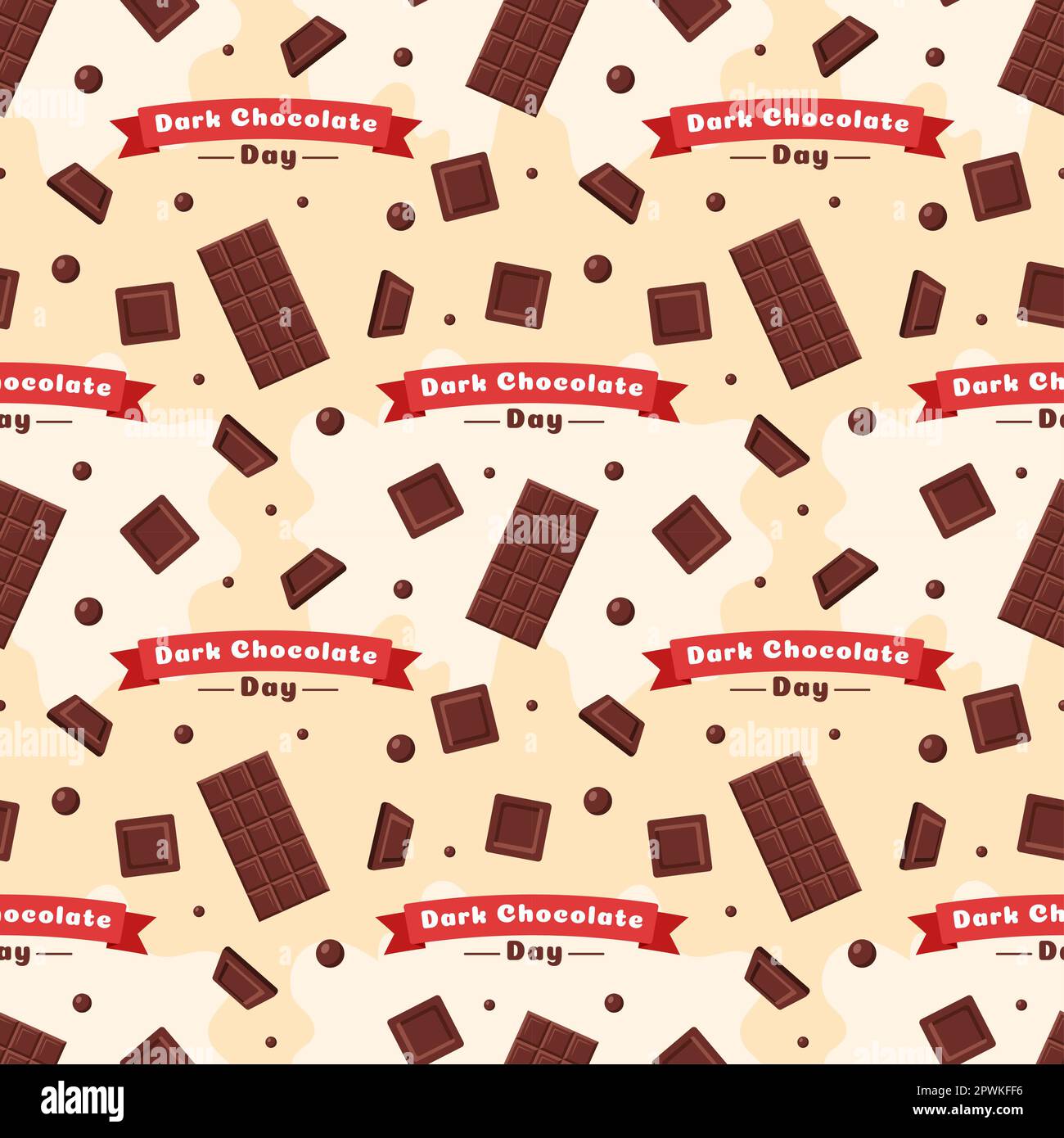 Chocolate Seamless Pattern Design with Choco Decoration in Template ...