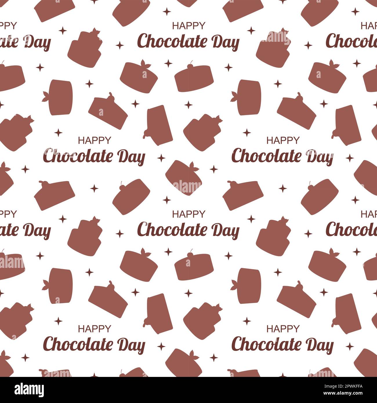Chocolate Seamless Pattern Design with Choco Decoration in Template ...