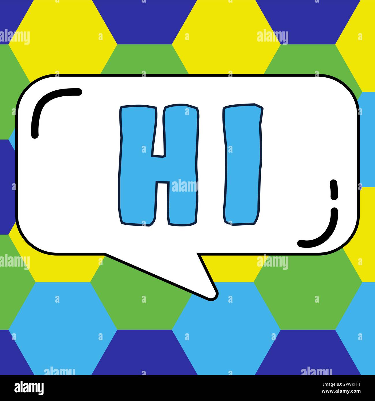 Inspiration showing sign Hi, Business idea used as a greeting or to ...