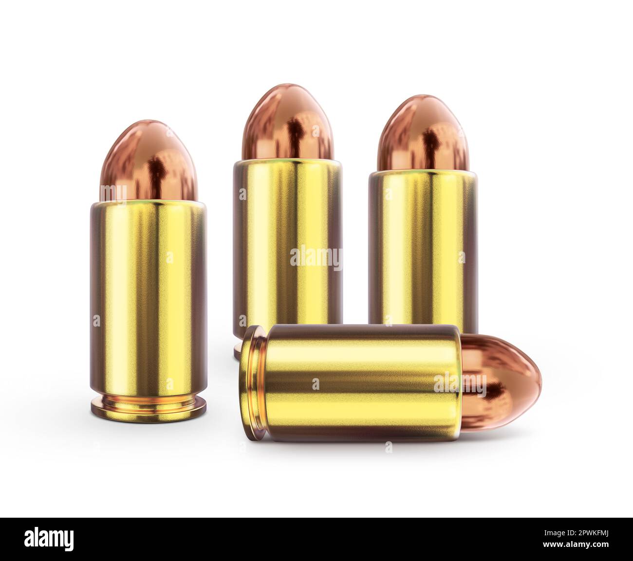 bullet on white background. 3D render Stock Photo - Alamy